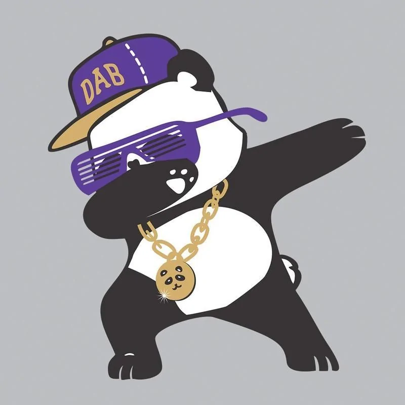 how to draw a dabbing panda